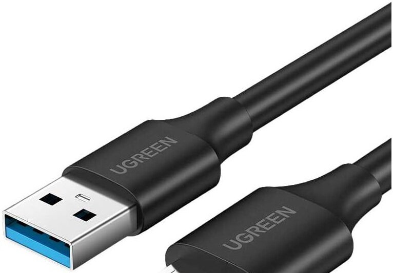 Кабель Ugreen US130 USB A to Micro USB 3.0 0.5м черный