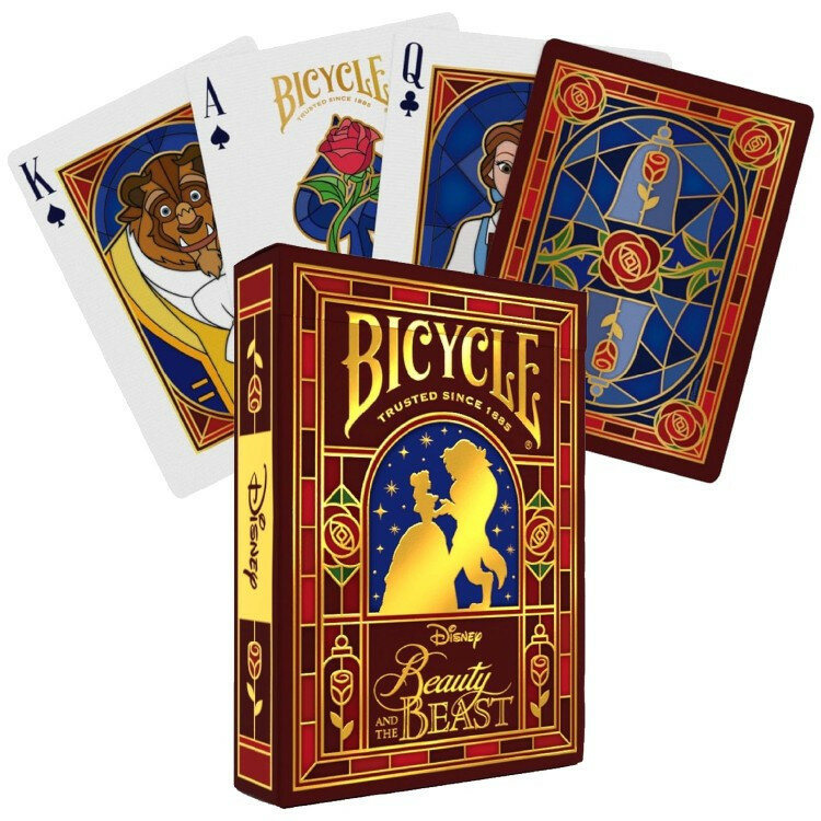 Карты игральные Bicycle "Красавица и чудовище", коллекционные, 52 карты, пластиковое покрытие