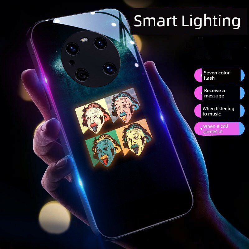 Умный подсвечиваемый чехол для Huawei Pura80 с граффити знаменитостей, функция свечения при звонке