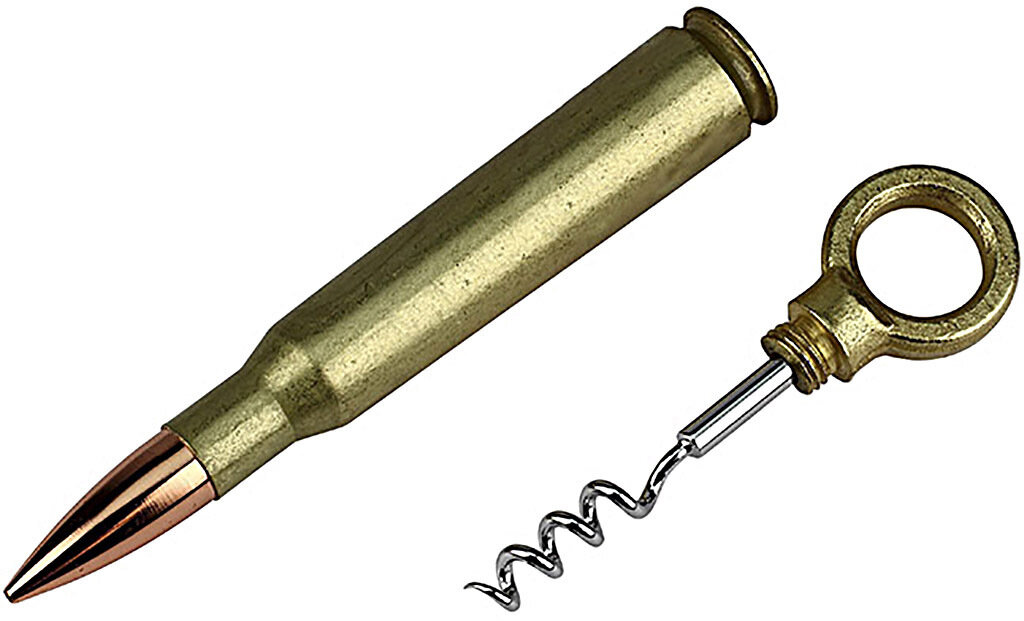 Штопор для вина в виде патрона из настоящей гильзы .50 BMG калибра Caliber Gourmet