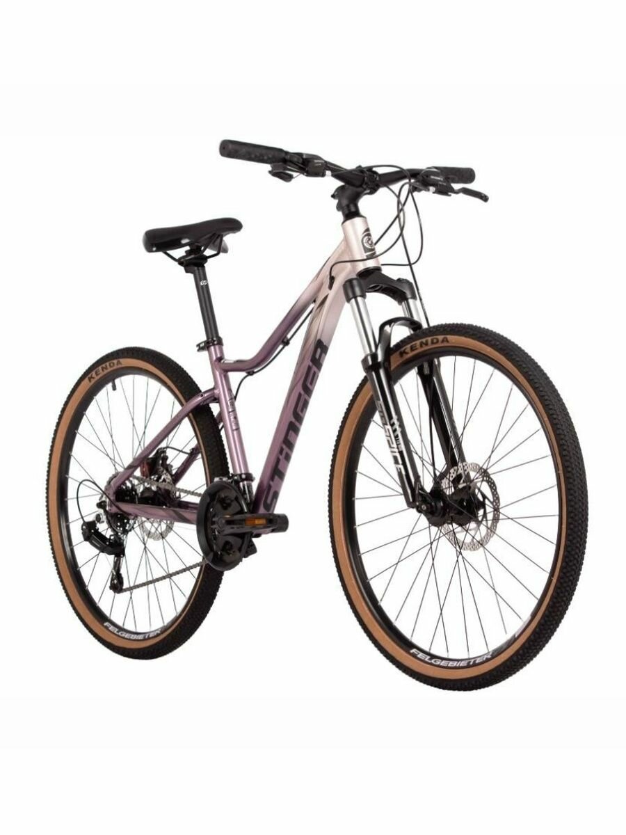 Велосипед Горный подростковый Stinger Laguna колесо 24", рама 14", серебряный