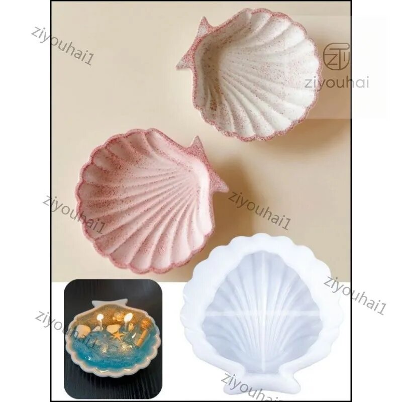 Силиконовая форма для изготовления подносов в форме ракушки