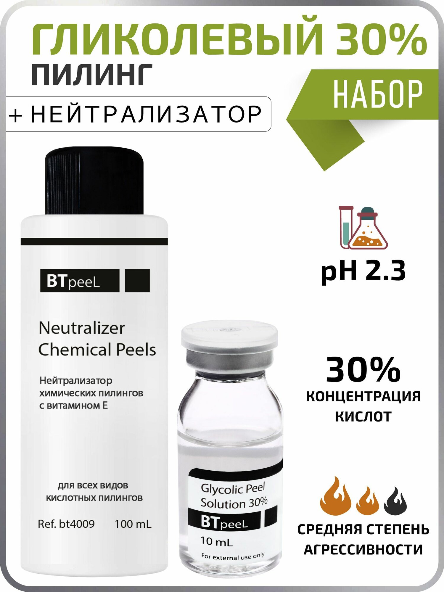 BTpeeL Гликолевый пилинг 30% + Нейтрализатор