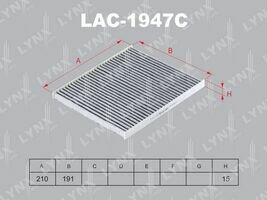 LAC-1947C Фильтр салонный LYNXauto