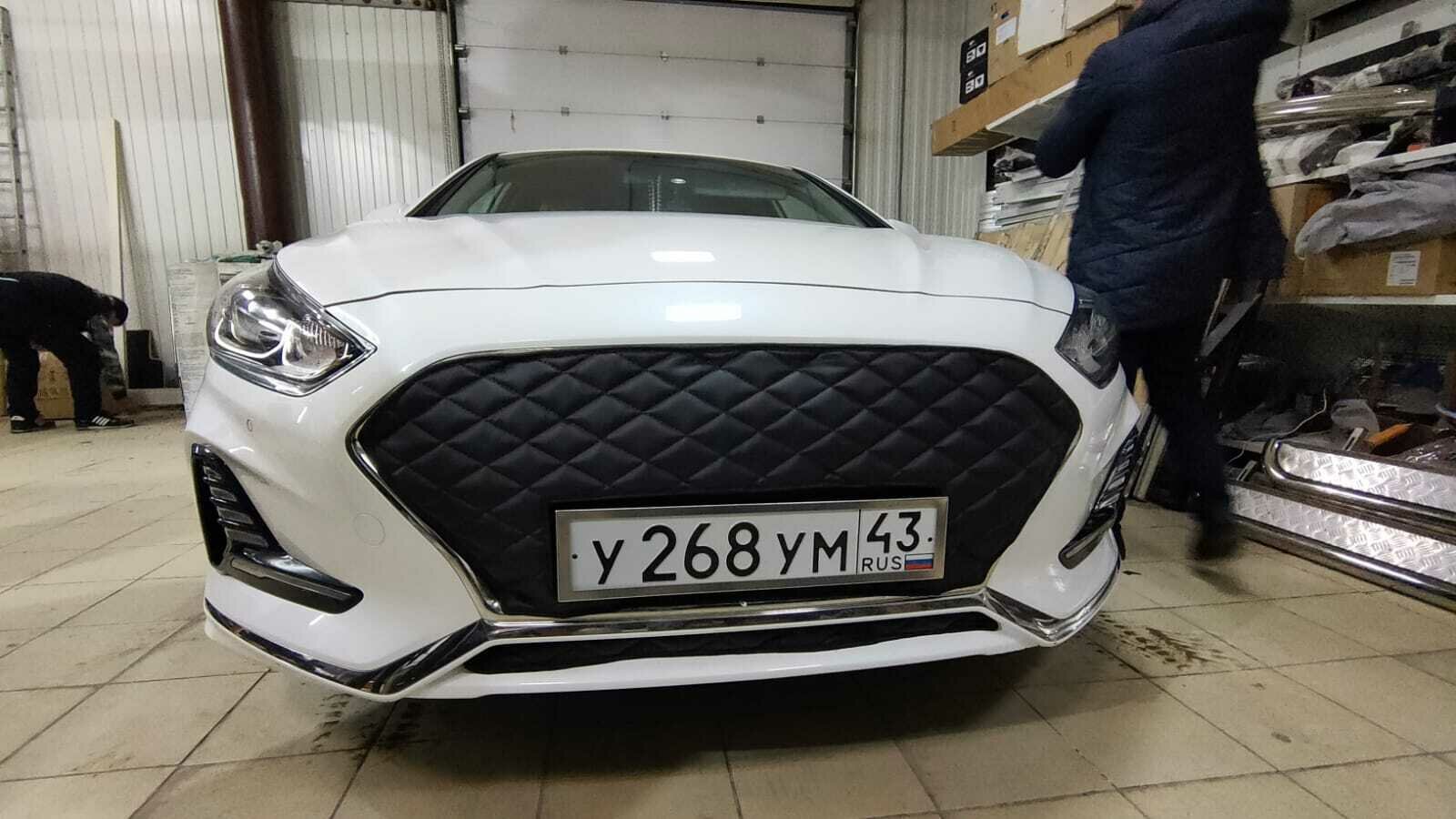 Утеплитель радиатора Экономия топлива Hyundai Sonata 7 (2017-2019) Хендай Соната