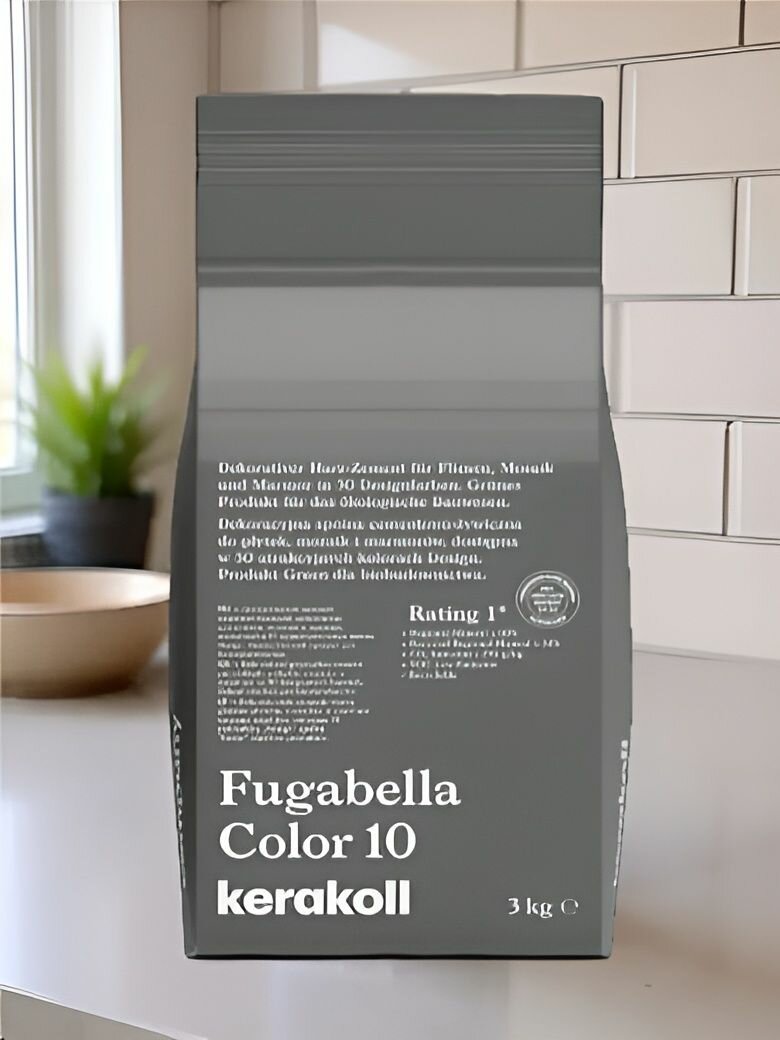 Затирка для плитки полимерцементная №10 Kerakoll Fugabella Color 0-20 3кг