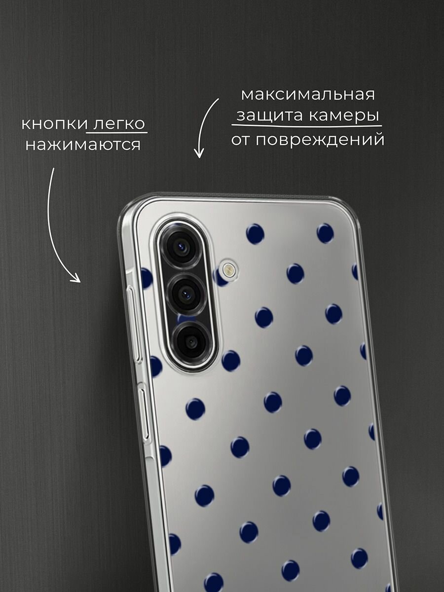 Силиконовый чехол на Samsung Galaxy A17/A18 / Самсунг А17/А18 с принтом Узор в горошек — фото 1
