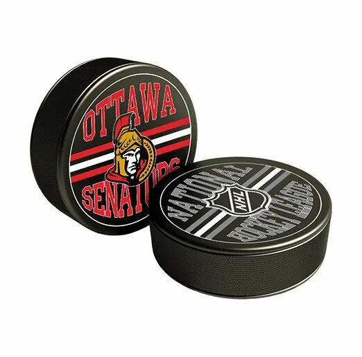 Rubena Шайба NHL Ottawa Senators черный фон