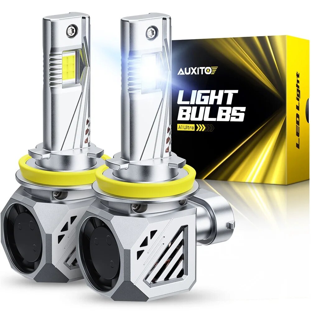 AUXITO 2 шт. 25000LM H11 H8 H9 Светодиодные лампы для фар 6500K Белый 9006 HB4 9012 9006/HB4