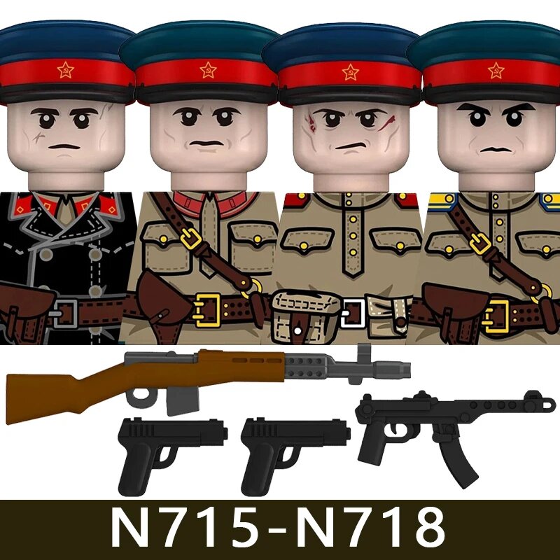 BRICKPANDA Военные фигурки-конструкторы Американская гражданская война N715--N718