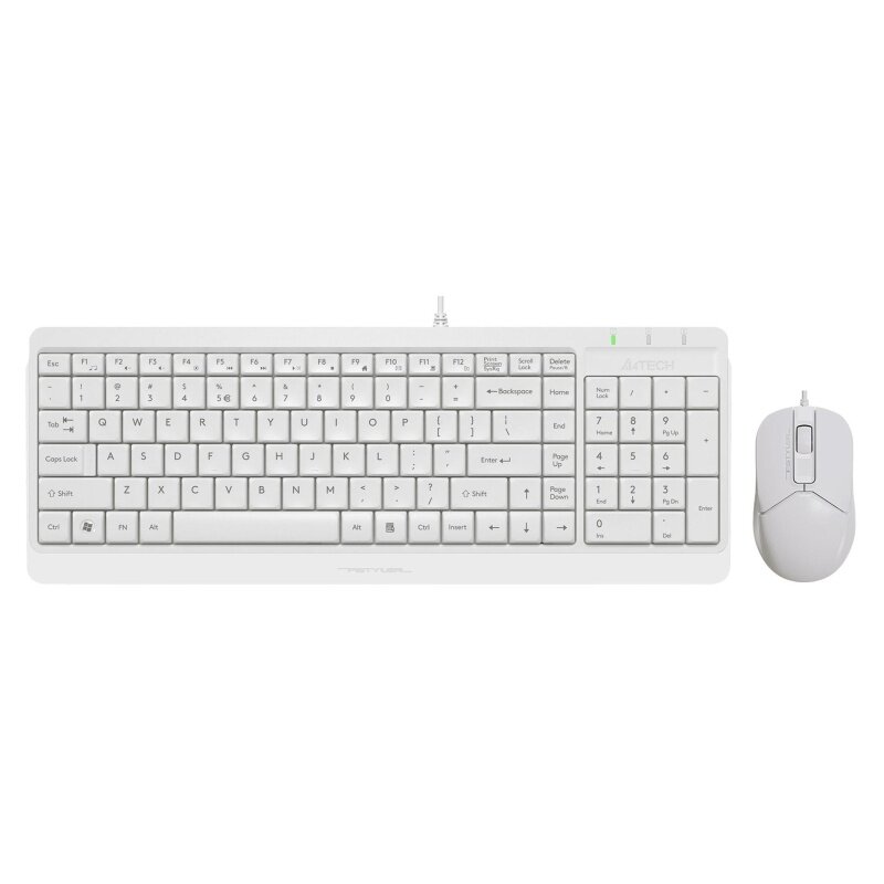 Клавиатура и мышь A4Tech "Fstyler" F1512, белые, USB (1454168)