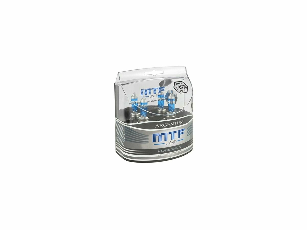 Комплект галогенных ламп MTF H11 Argentum +80%