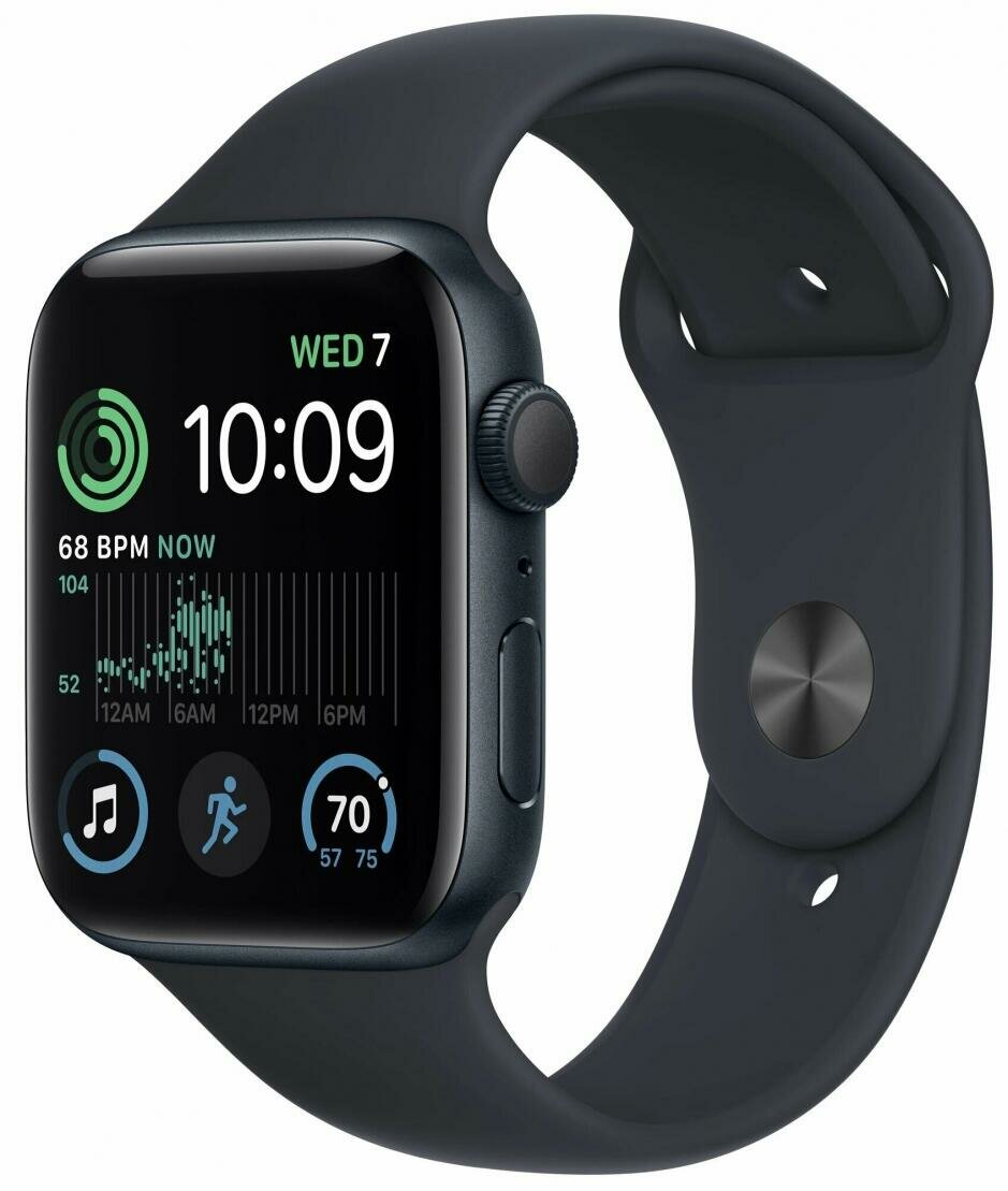 Умные часы Apple Watch Series SE 2024 44mm Aluminium Case, Midnight Sport Band M/L