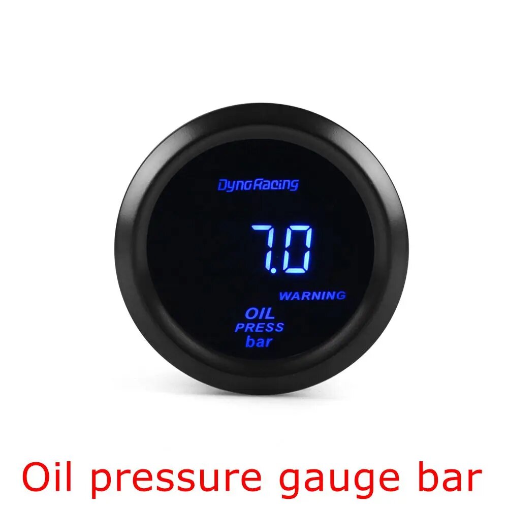 Цифровой манометр давления масла Dynoracing, Oil press gauge bar