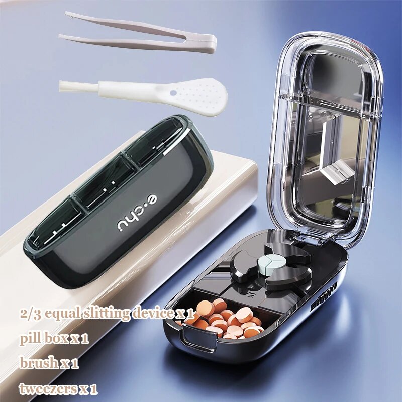 Разделитель таблеток Untior 3-в-1 black-2PCS
