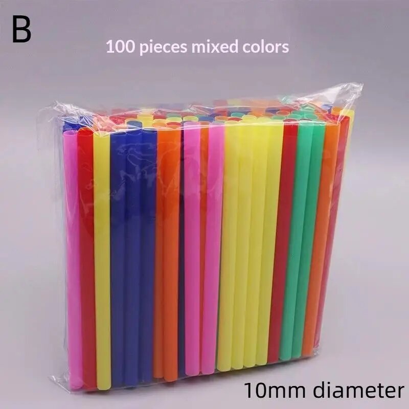 Одноразовые трубочки PP, 100 шт, Цвет: 100pcs B
