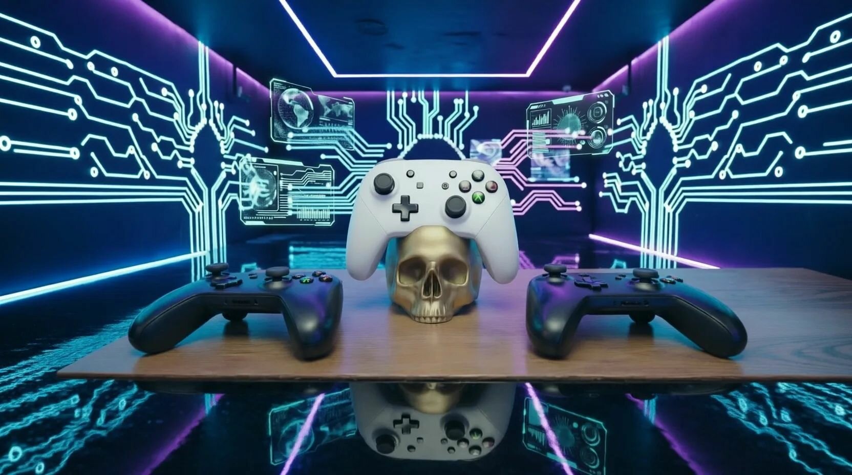 Держатель геймпада череп XBOX ONE/PS4/PS5 Универсальный