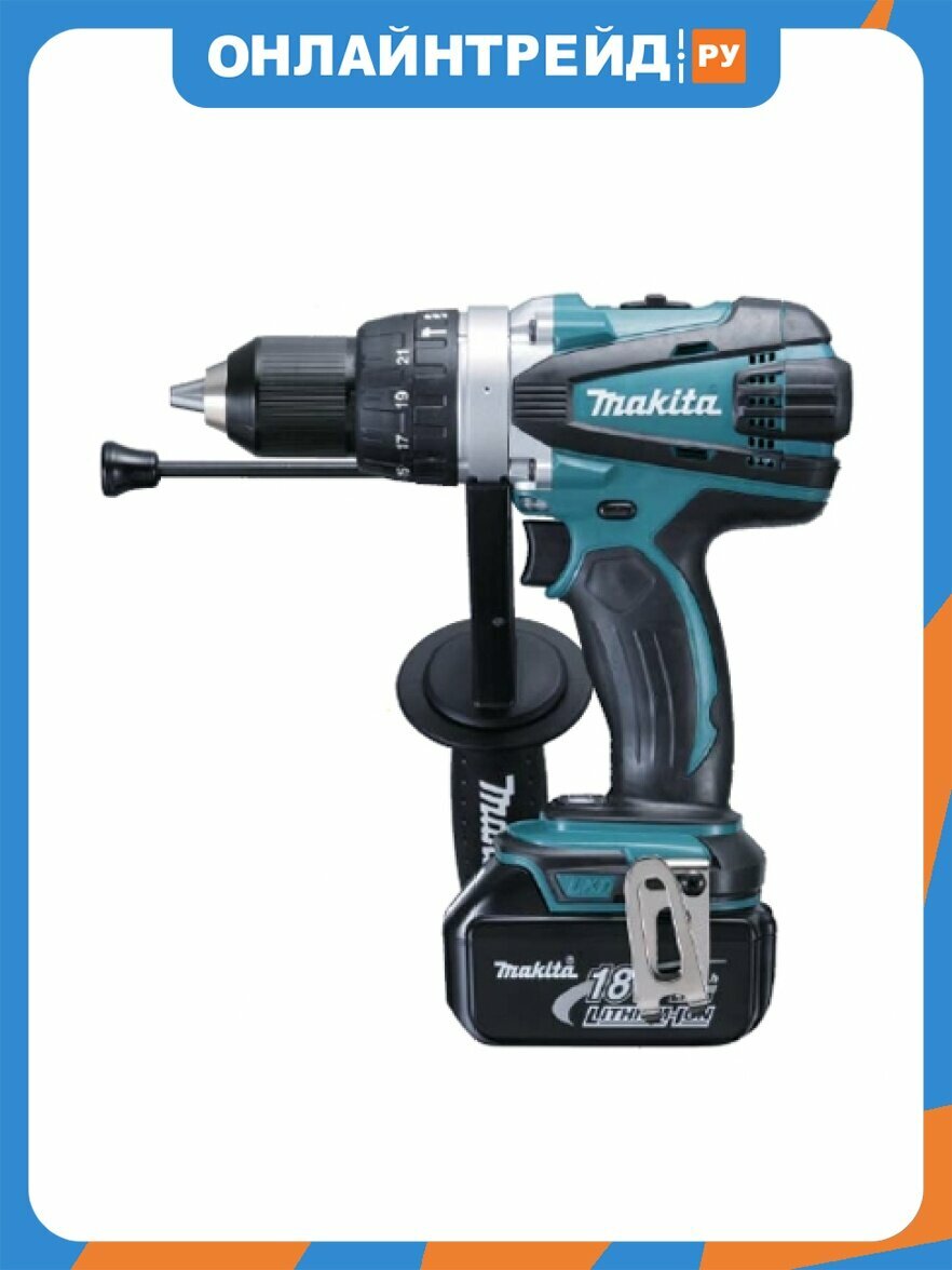 Дрель-шуруповерт аккумуляторная Makita DHP458RFE LXT