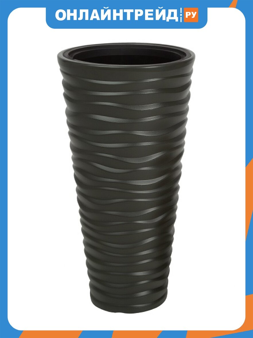 Кашпо для цветов Prosperplast SAND SLIM DPSA400-405U серый 2 предмета 18 и 45л
