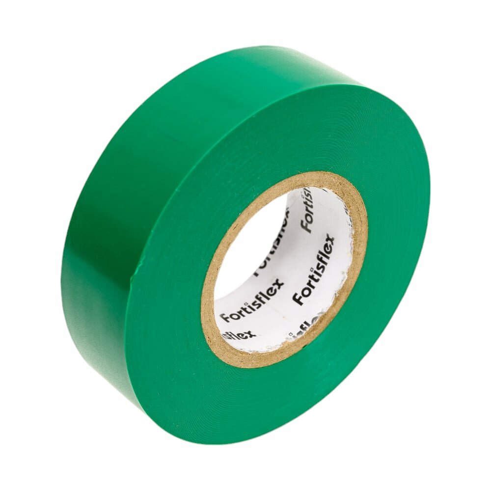 Изолента ПВХ Fortisflex 19x0.13 мм, 20 м, зеленый 90813