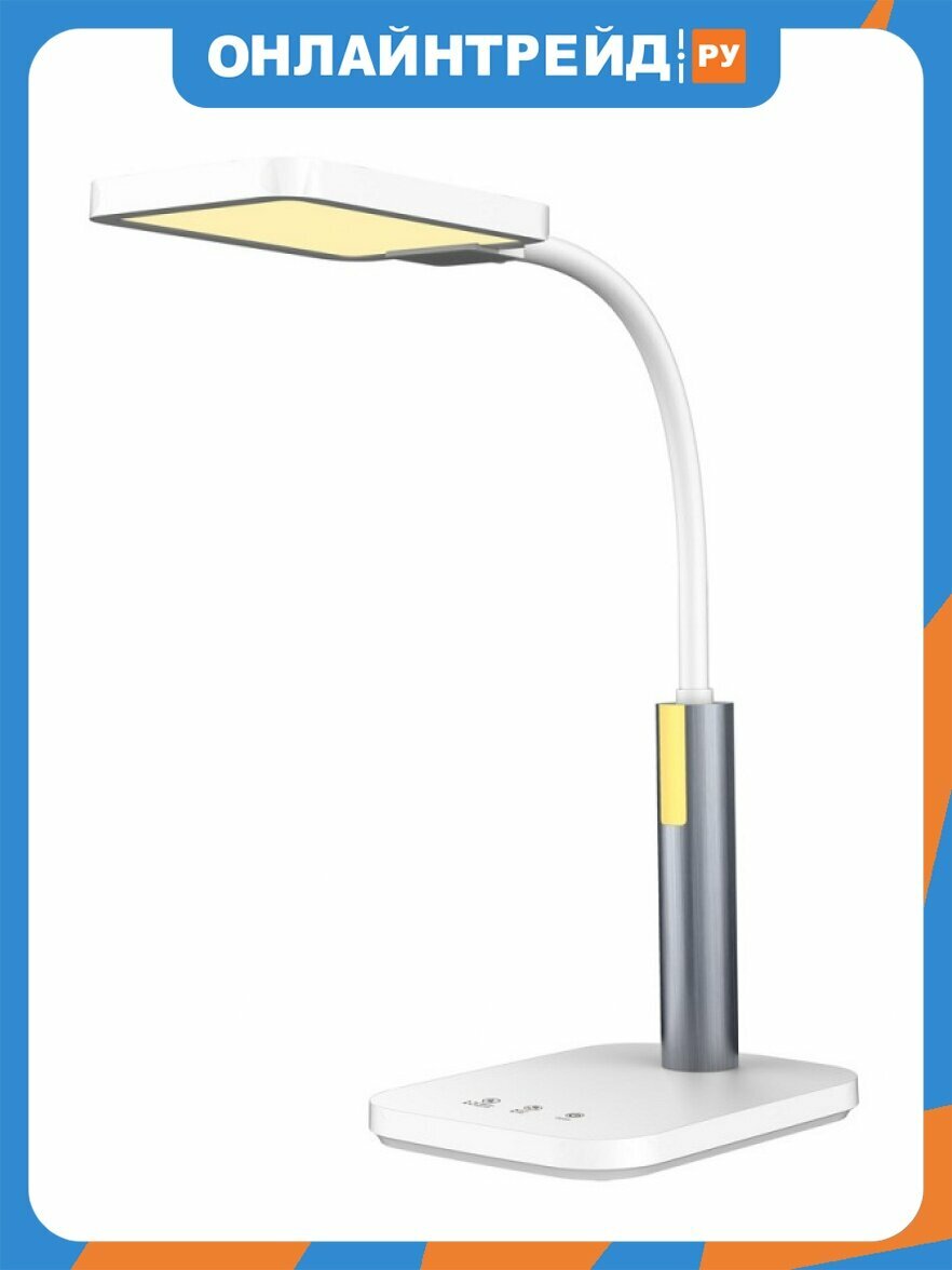 Настольная лампа Camelion KD-834 C01 бел LED 10 Вт, 620 лм, рег. ярк и цвет. темп