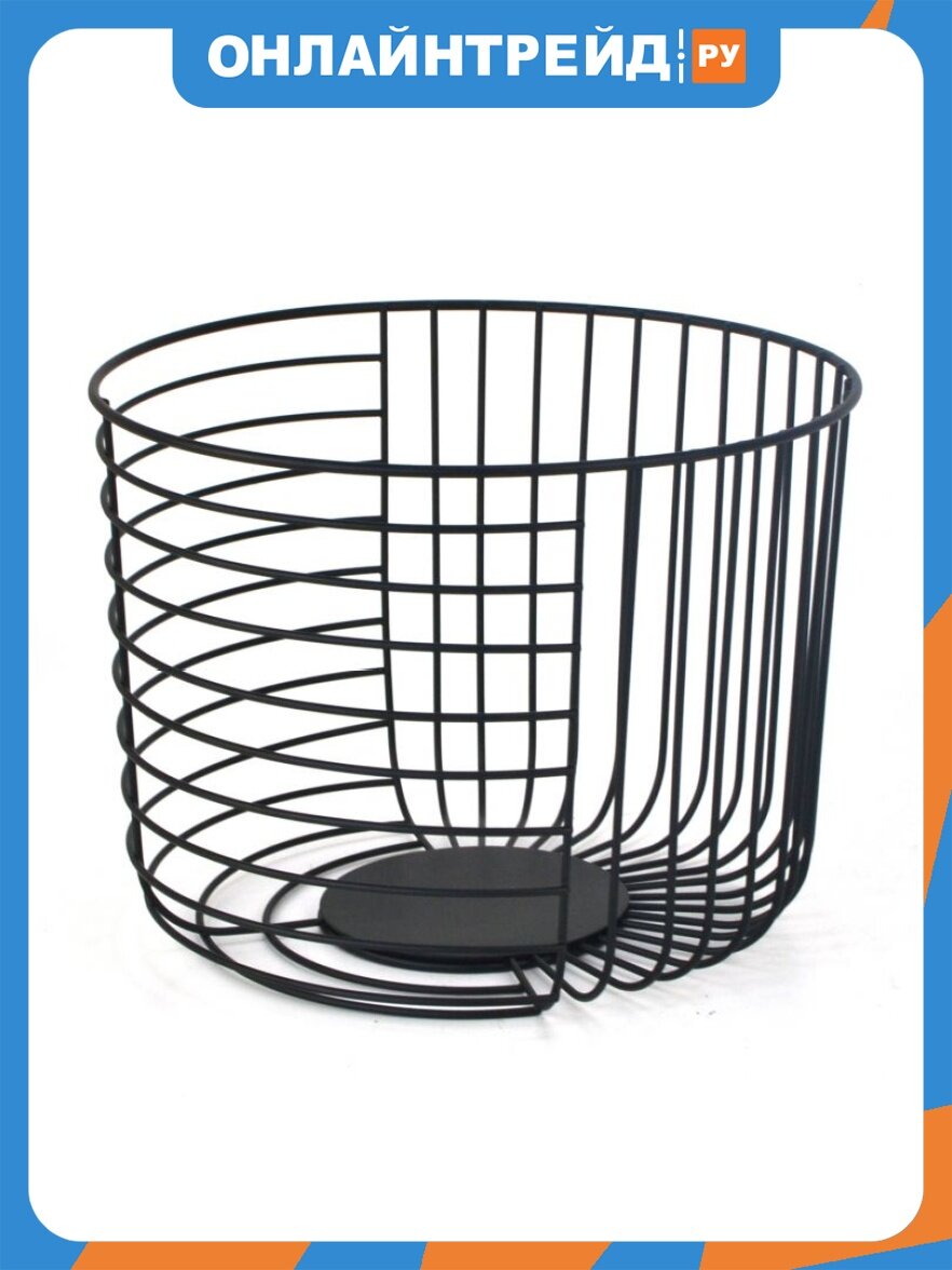 Корзина Handy Home для фруктов, 24х24х18 см, матовый черный (LB-15 BL)