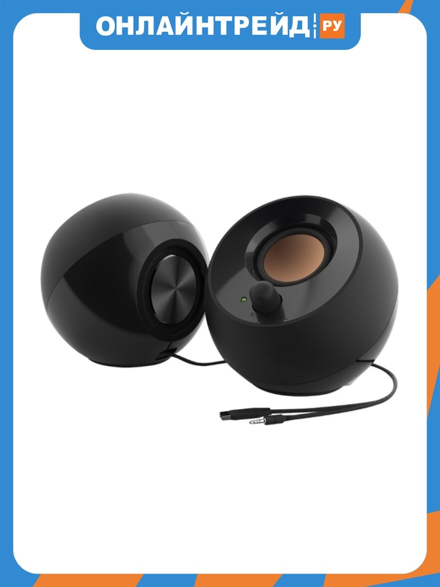 Колонки Creative PEBBLE MF1680 2.0 черный 4.4Вт