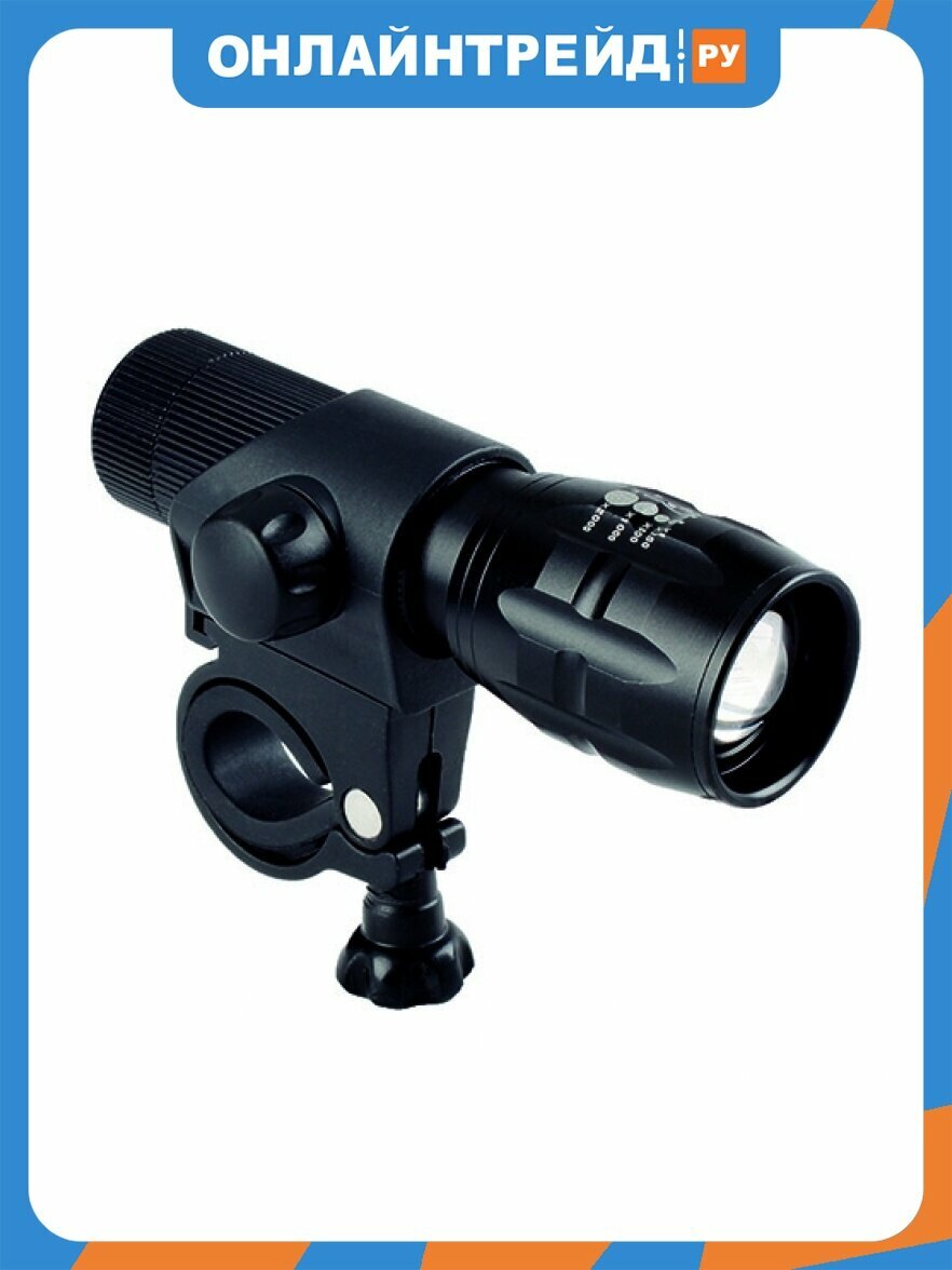 Фара передняя M-wave Apollon A 1.3. 3W светодиод повышенной яркости CREE, 3 функции+zoom черная, алюминиевый корпус
