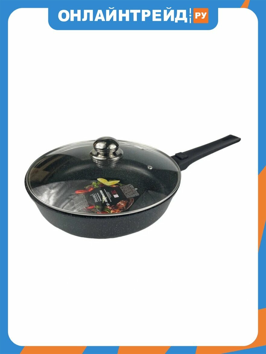Сковорода Panairo "Chief induction" индукционная глубокая, cо съемной ручкой soft-touch и крышкой 28см