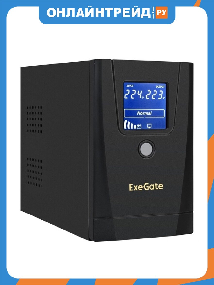 Источники бесперебойного питания Exegate SpecialPro Smart LLB-900. LCD. AVR.1SH.2C13. RJ. USB 900VA/500W
