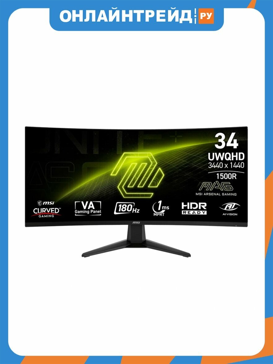 Монитор Msi MAG 346CQ 34" Black (9S6-3DD71M-016)