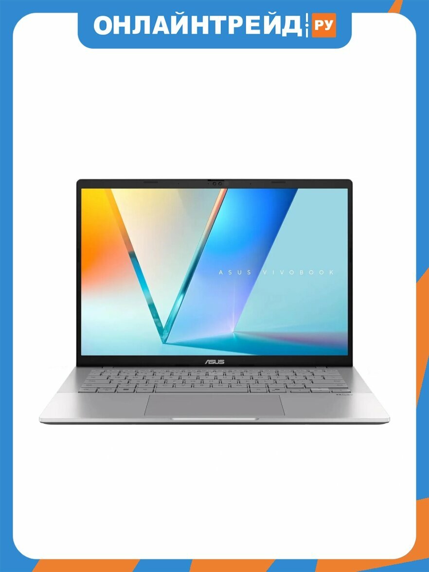 Ноутбук Asus VivoBook S14 S3407CA-LY098 14" WUXGA IPS 60Hz 300nits Ultra 5 225H(1.7ГГц), 16Гб DDR5, SSD 512Гб, Intel Graphics, без ОС, Cool Silver