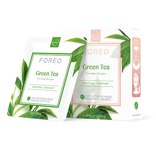 FOREO Очищающая маска для лица Green Tea для UFO, 6х6г