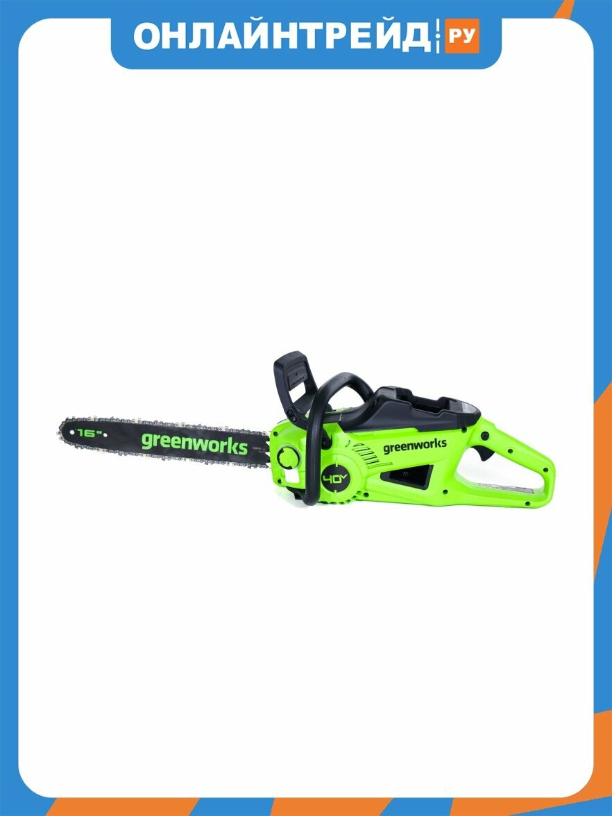 Пила цепная Greenworks аккумуляторная 2008807UB 40V 40 см 2000 Вт бесщеточная c 1хАКБ 4 Ач И ЗУ