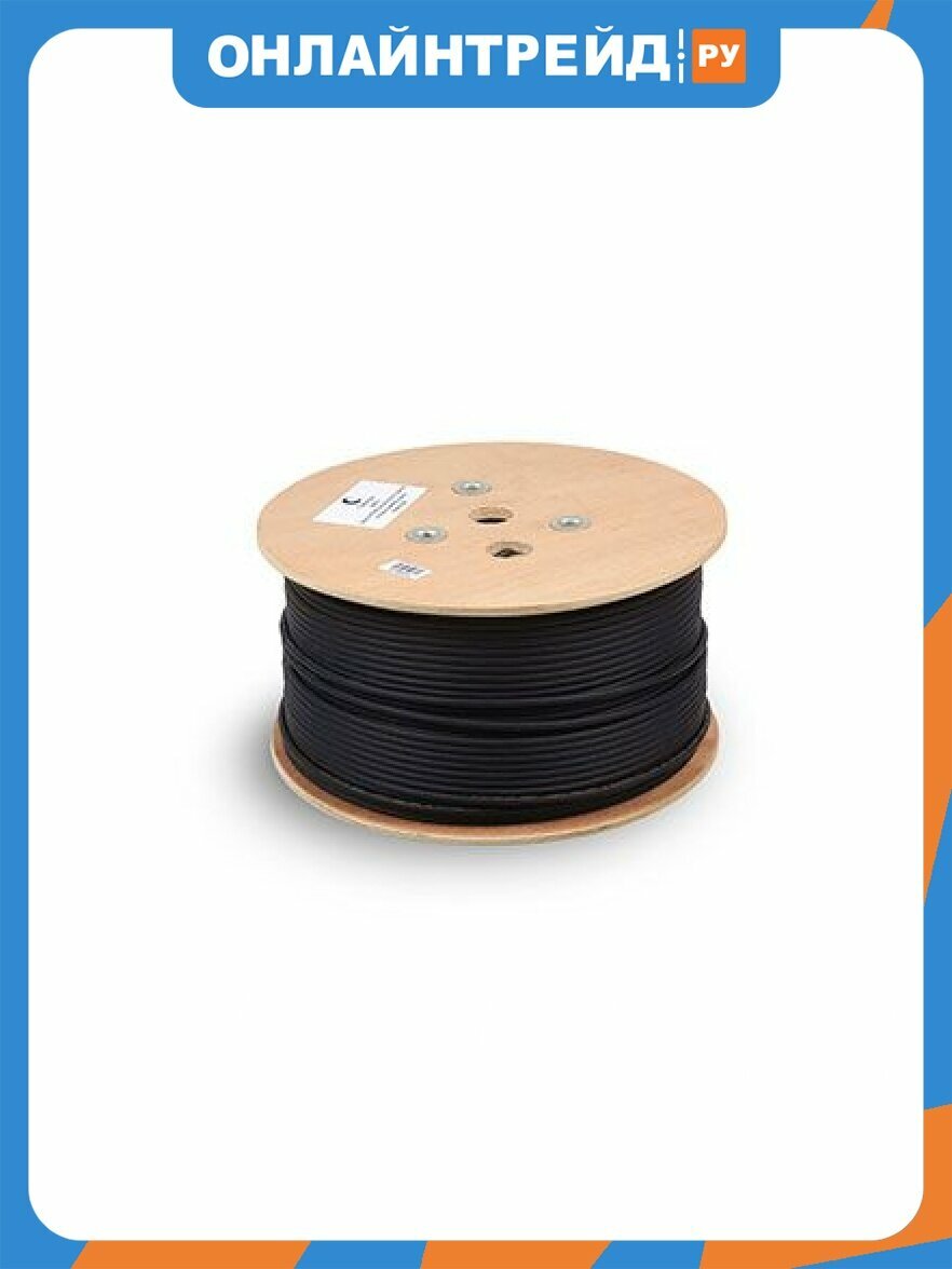 Кабель витая пара Cabeus UTP-4P-Cat.6-SOLID-OUT-LSZH-UV UTP (U/UTP), категория 6, 4 пары 0,57мм (23 AWG), одножильный, для внешней прокладки