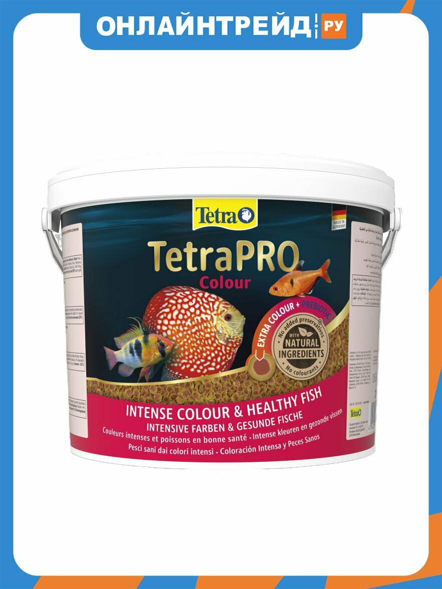 Корм для усиления насыщенности окраса рыб Tetra Pro Colour Multi-Crisps 10л чипсы