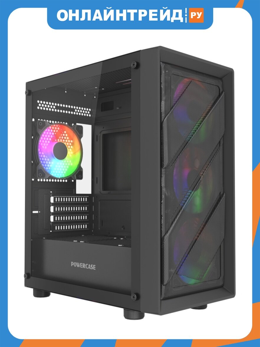 Корпус Powercase Mistral Micro EM21, черный (CMMEM21B-L4)
