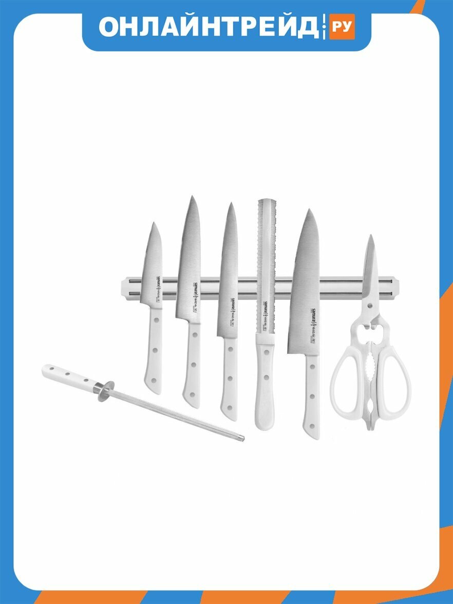 Набор ножей Super Set 8 в 1 Samura HARAKIRI белая рукоятка (SHR-0280W/K)