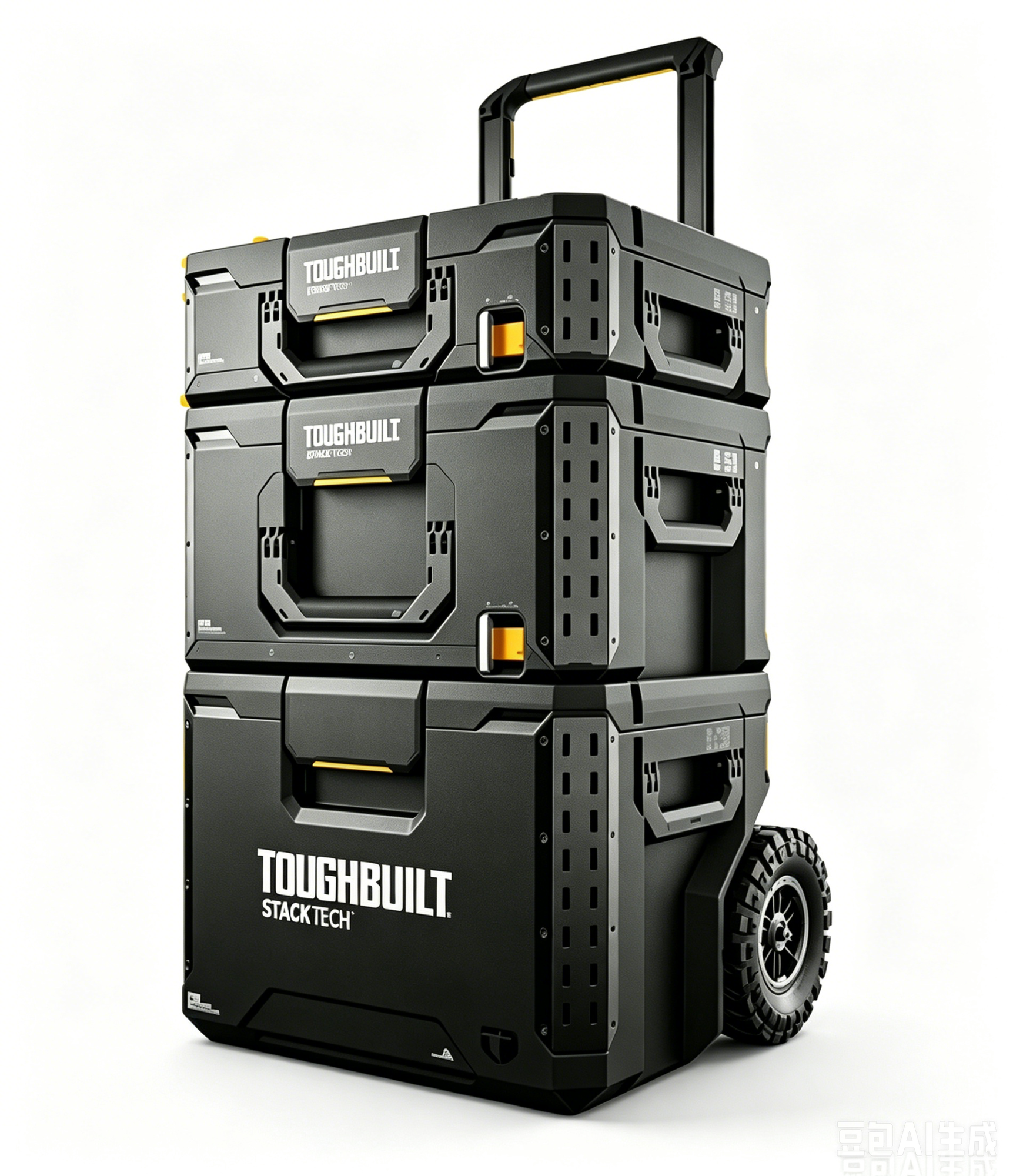 Ящик на колесах TOUGHBUILT StackTech TB-B1-B, матовый черный