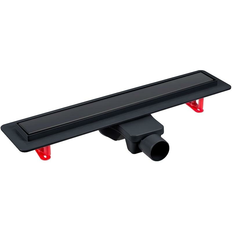 Душевой лоток Berges Optim Line Black 600 095506 с Черной матовой решеткой под плитку