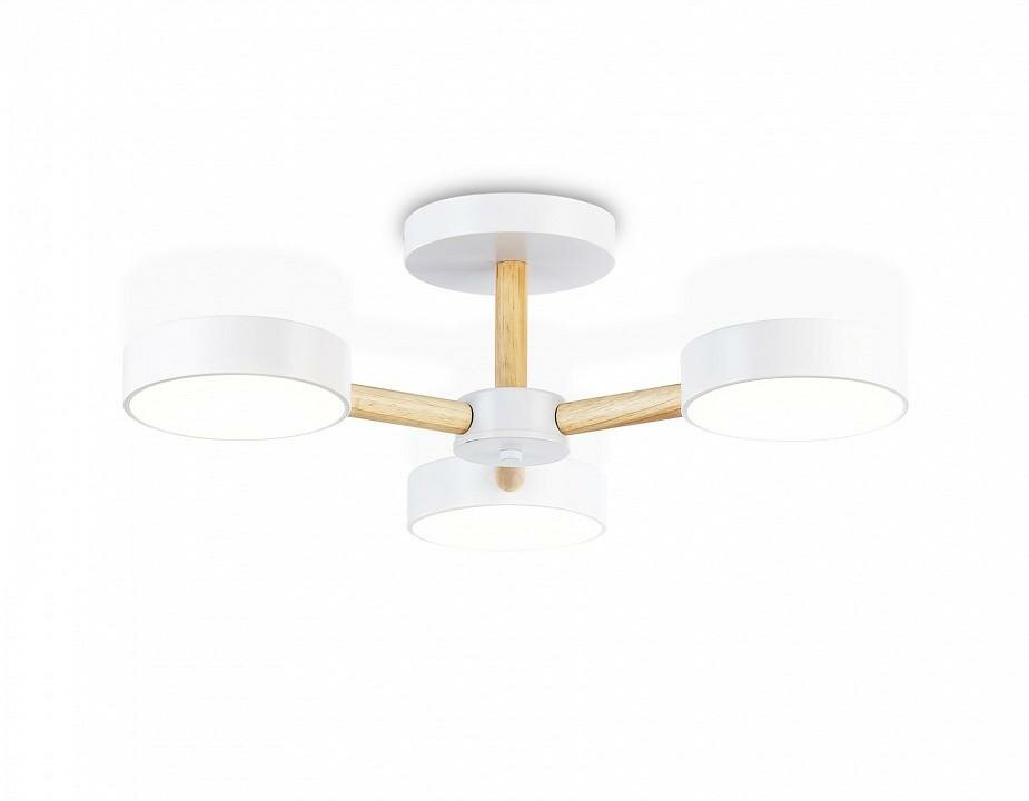 Люстра на штанге Ambrella Light FL FL4821 цвет плафона подвески Белый, цвет арматуры Белый, Коричневый