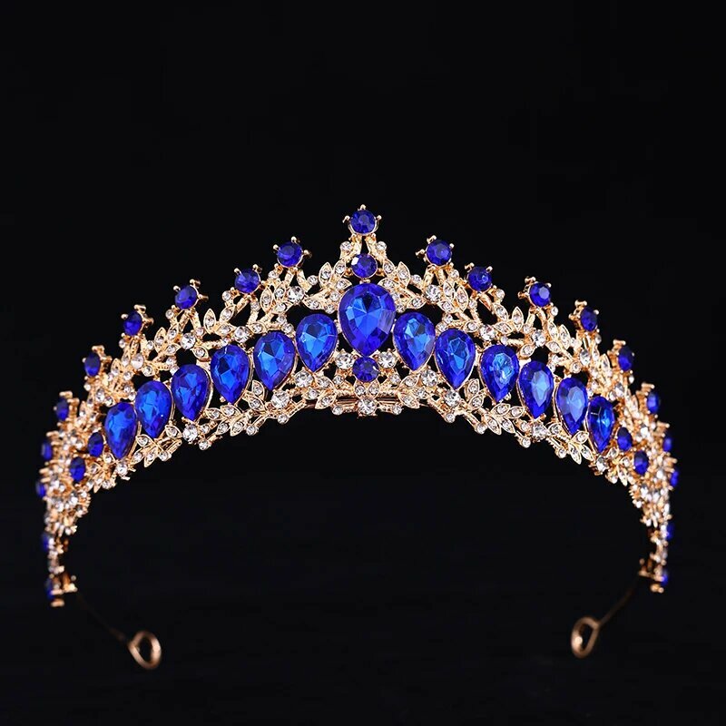 Синяя хрустальная диадема Blue25