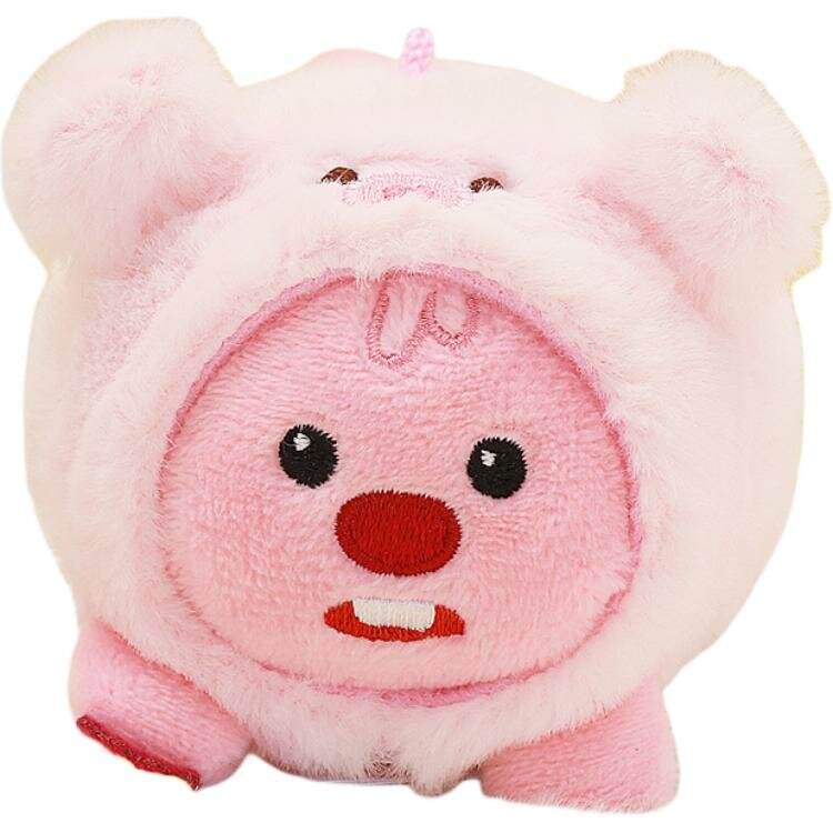 Плюшевая игрушка унисекс Zanmang Loopy Антистресс Розовый Панда, высота 10 см, Piglet