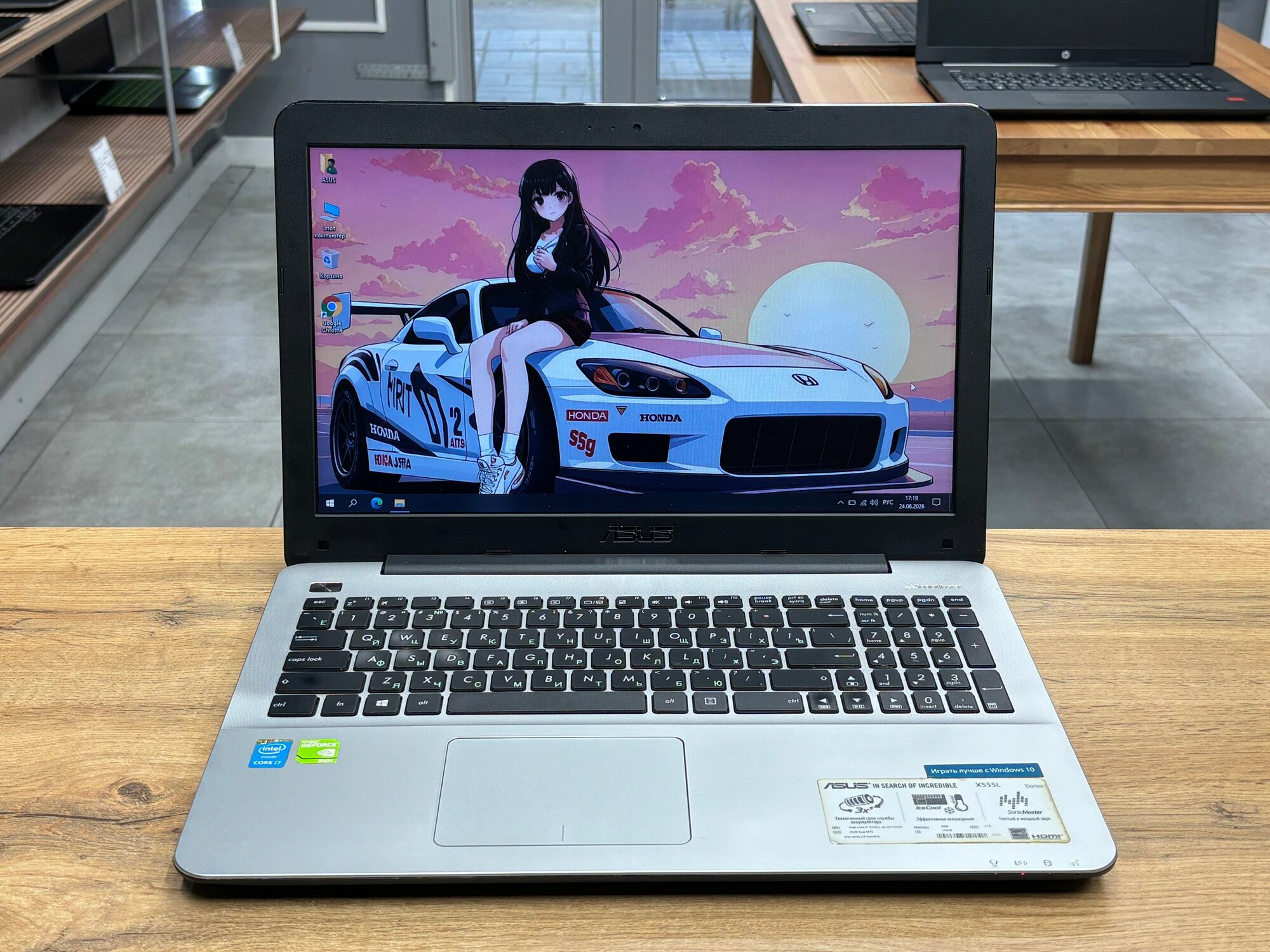 Игровой ноутбук Asus, 15.6HD, Intel Core i7 5500u, 8GB, 240 SSD, GeForce 940M. Товар уцененный