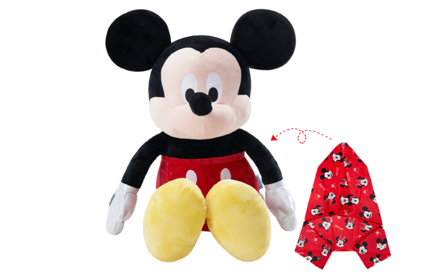 Мягкая игрушка унисекс Zoobies x Disney Микки Маус Минни Маус 3 в 1, 45 см, высота 45 см