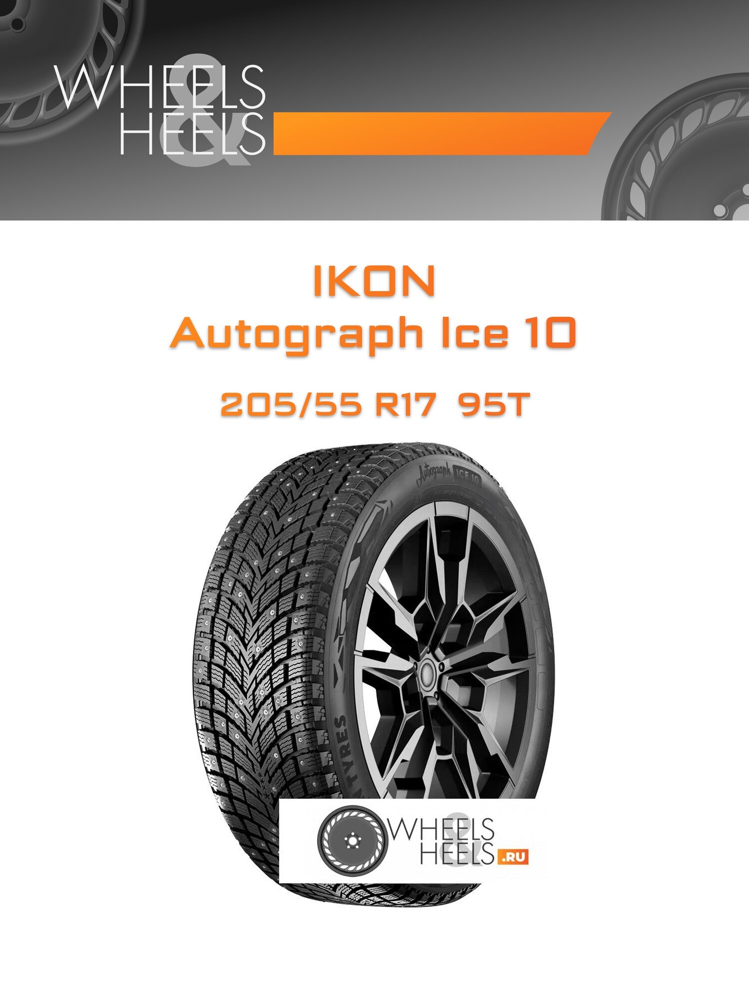 Шина автомобильная Ikon Autograph Ice 10 205/55 R17 95T XL WINTER Ш, зимняя, универсальная