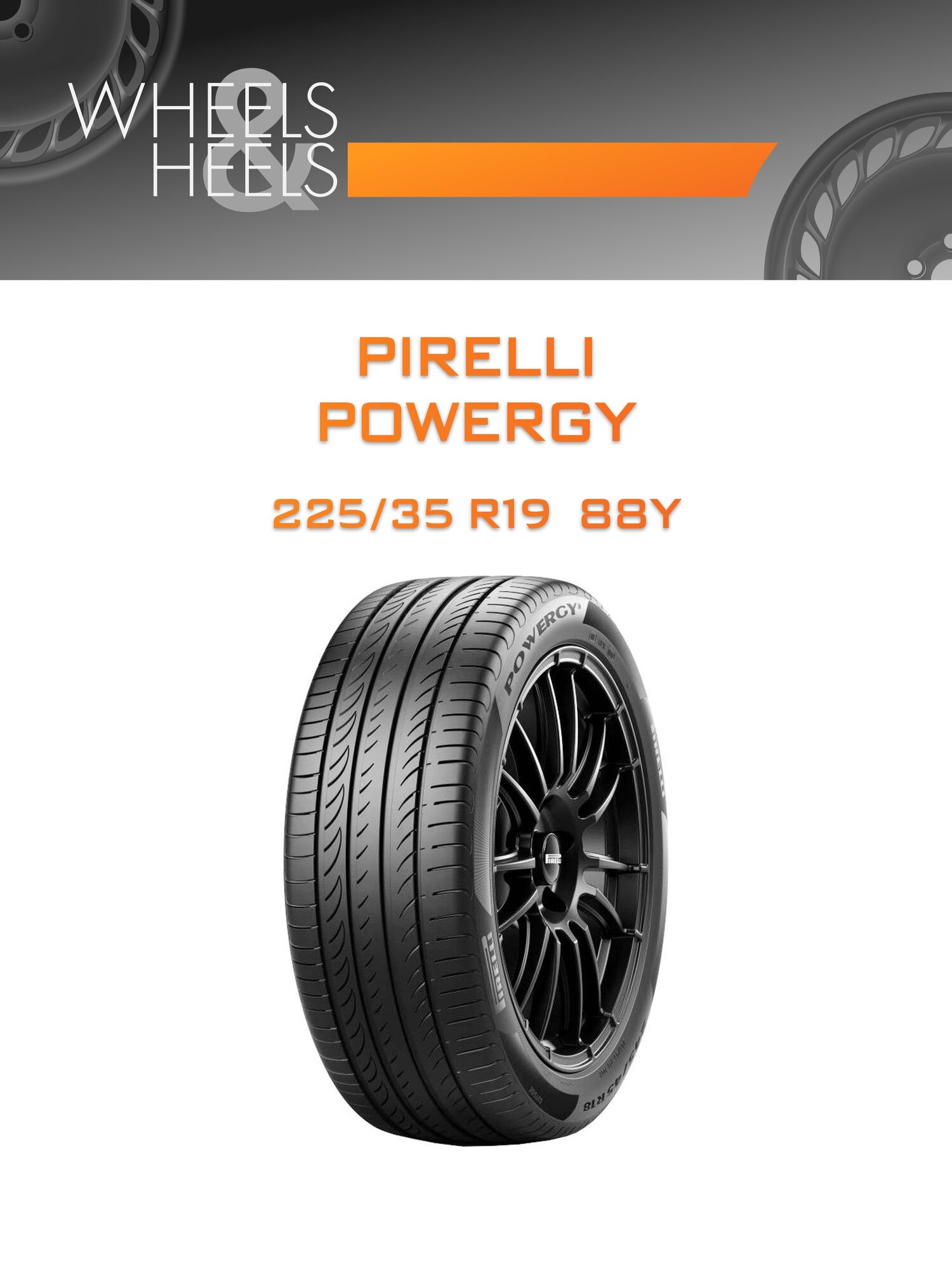 Шина автомобильная Pirelli POWERGY 225/35 R19 88Y XL SUMMER, летняя, универсальная