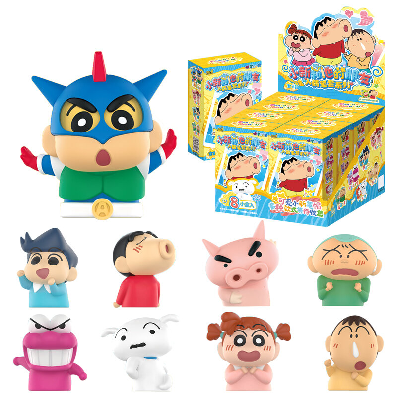Фигурки унисекс KAYOU Crayon Shin-chan and Friends Mystery Boxes, Full Box 8 Pcs