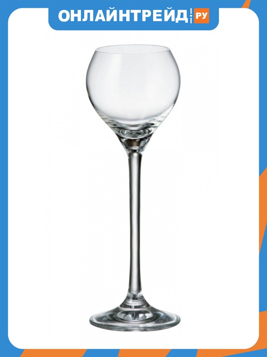 Набор рюмок для водки, ликера Crystal Bohemia "CARDUELIS", 80 мл (набор 6 шт.)
