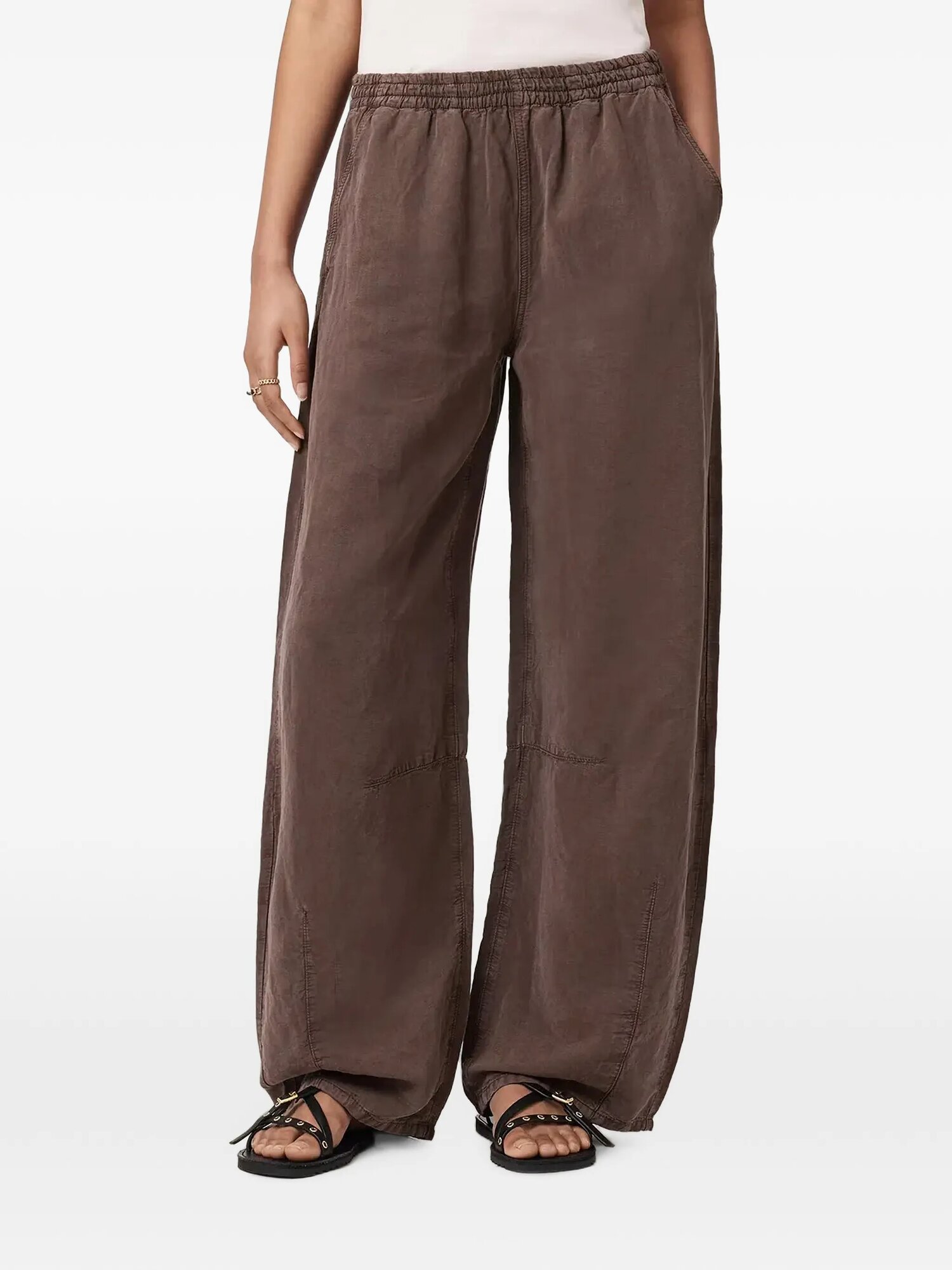 Брюки Jett elasticated-waistband wide-leg trousers